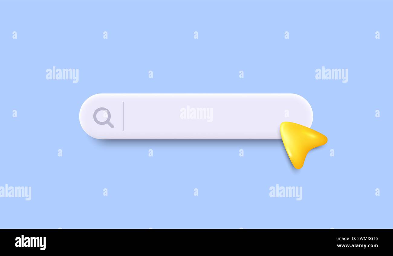 3d search bar template for website. Navigation search for web browser ...