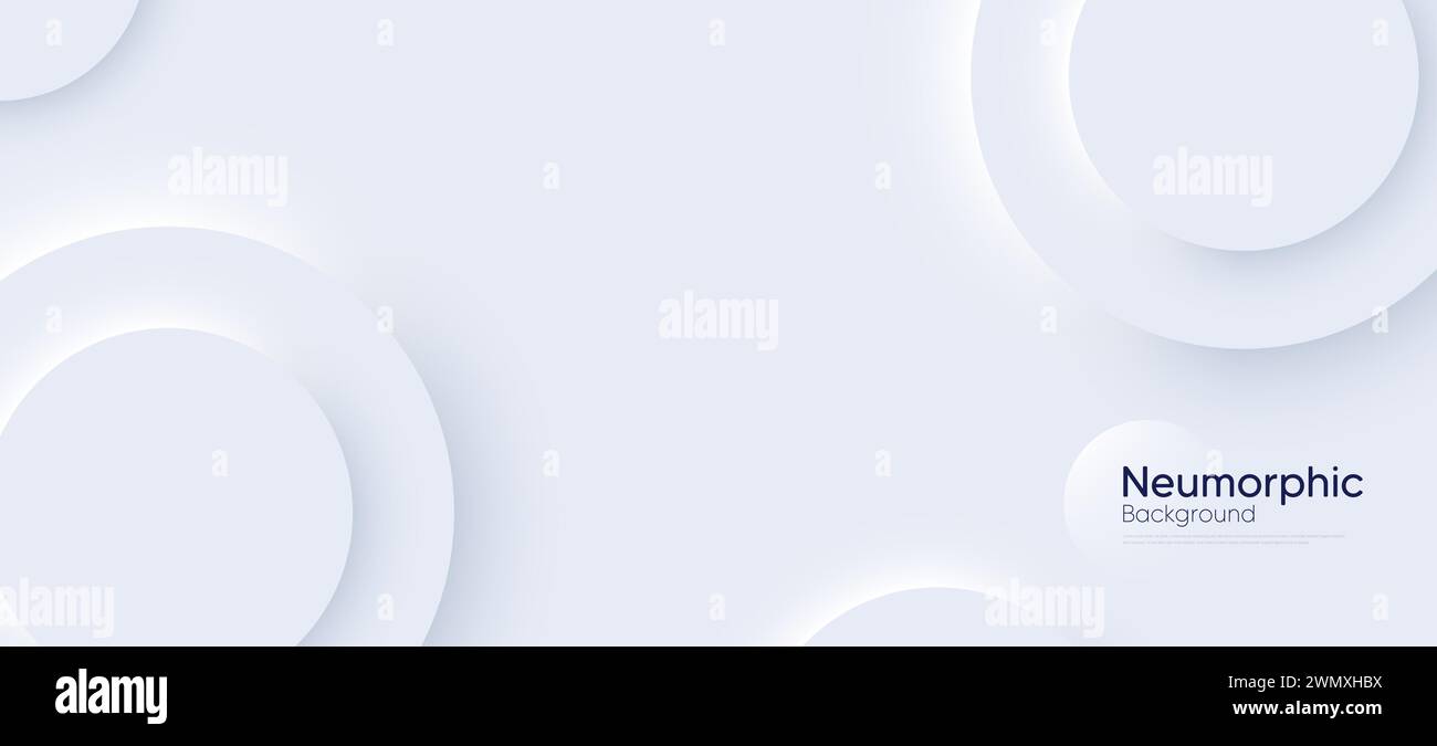 Neumorphic circular background with round concentric elements. Minimal ...