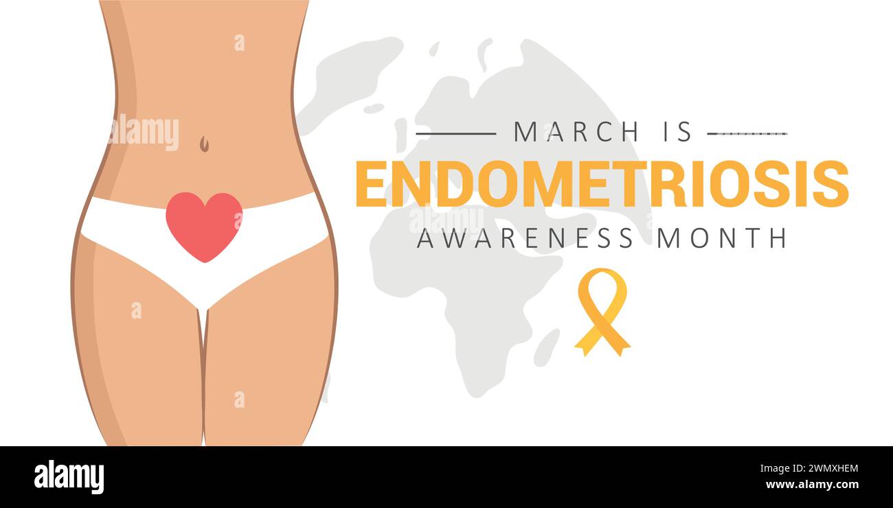 National Endometriosis Awareness Month March Info Graphic Vector 8128