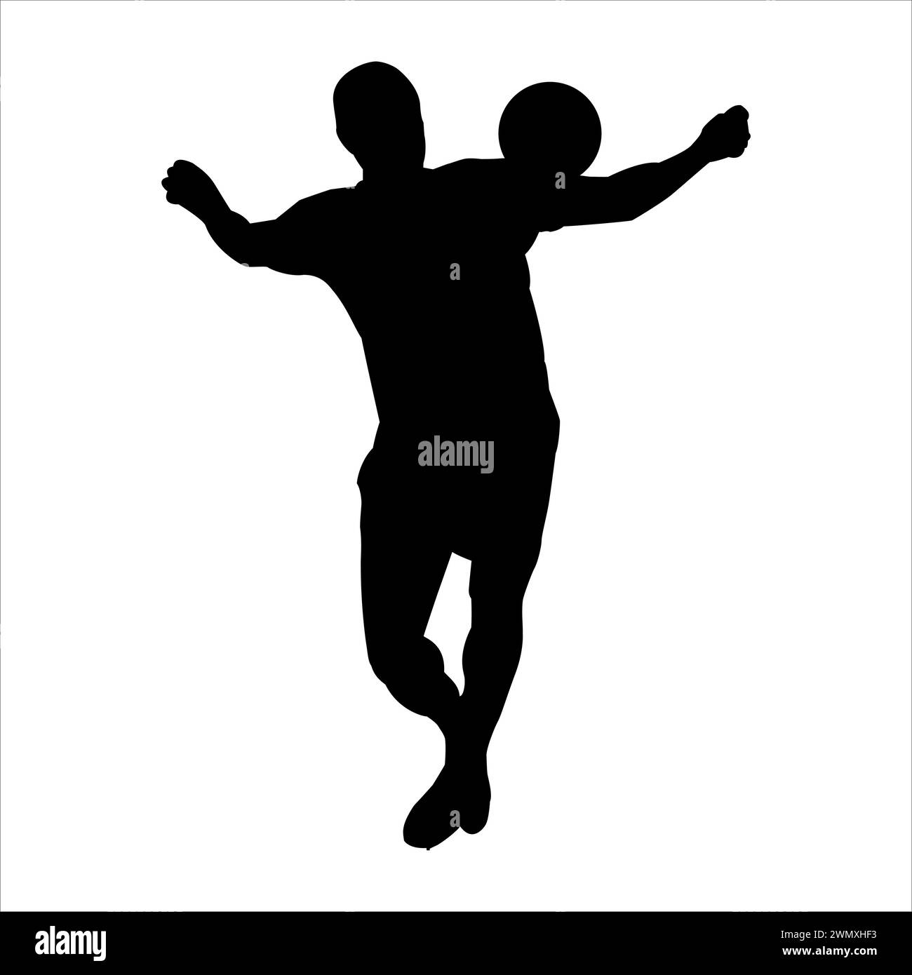 art illustration design concept of soccer player celebrate Stock Vector ...