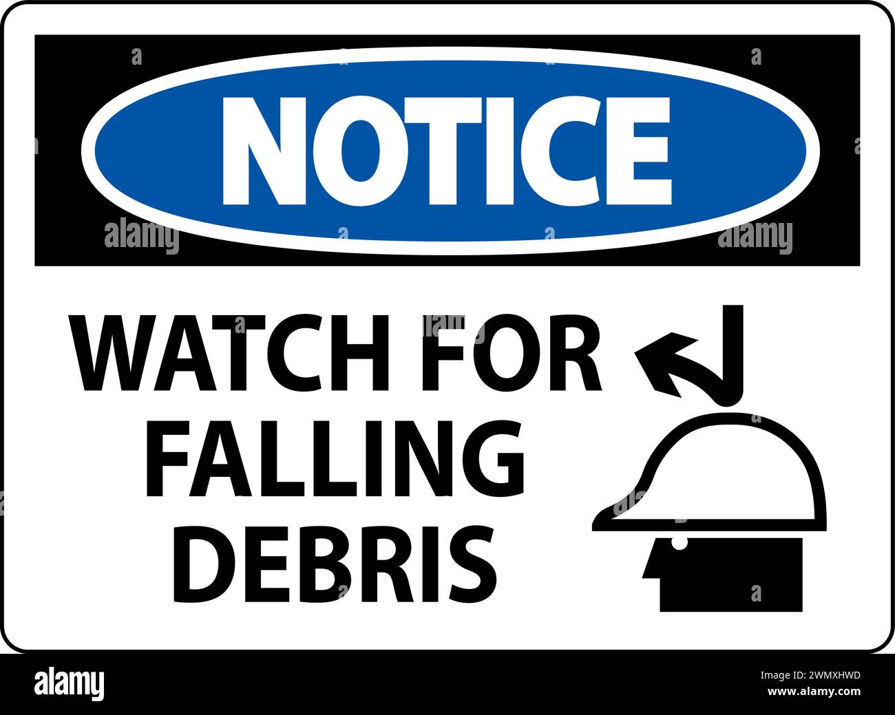 Caution debris sign Stock Vector Images - Alamy