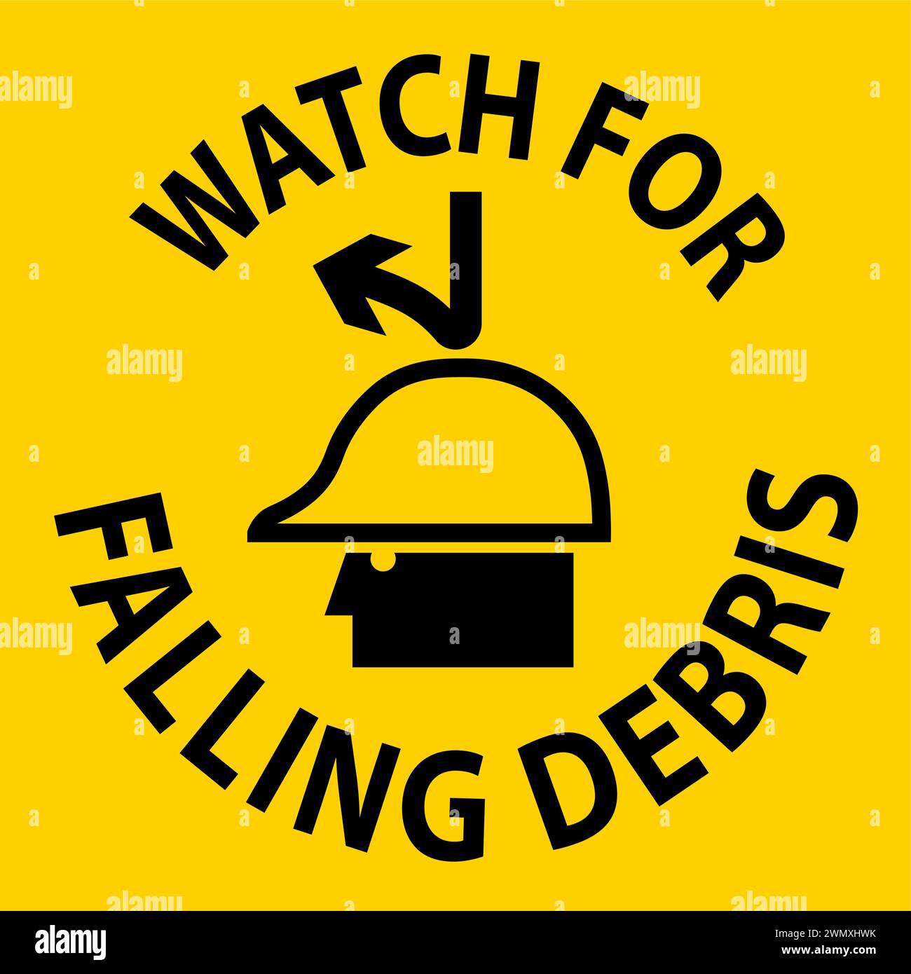 Danger Sign, Watch For Falling Debris Stock Vector Image & Art - Alamy