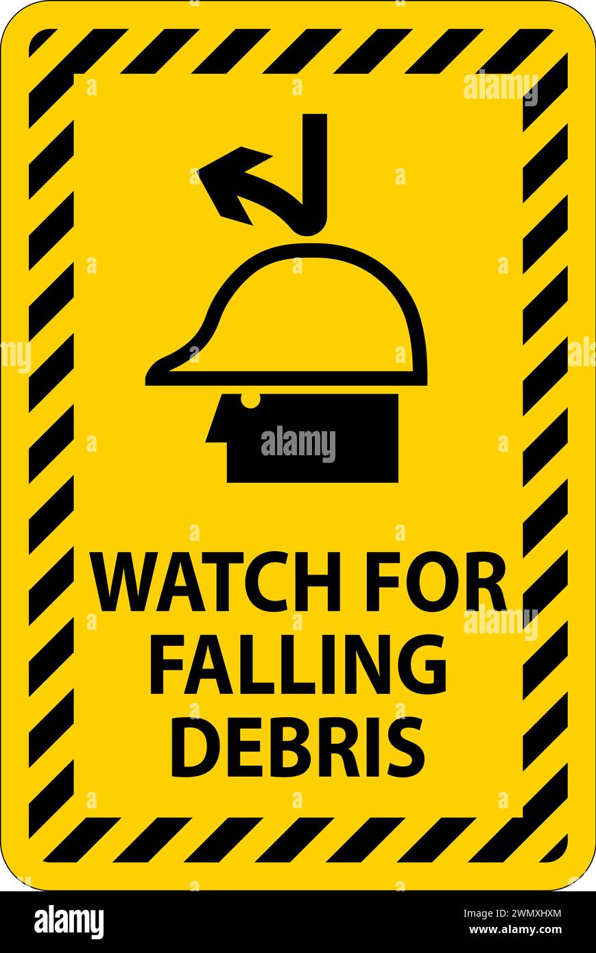 Danger Sign, Watch For Falling Debris Stock Vector Image & Art - Alamy