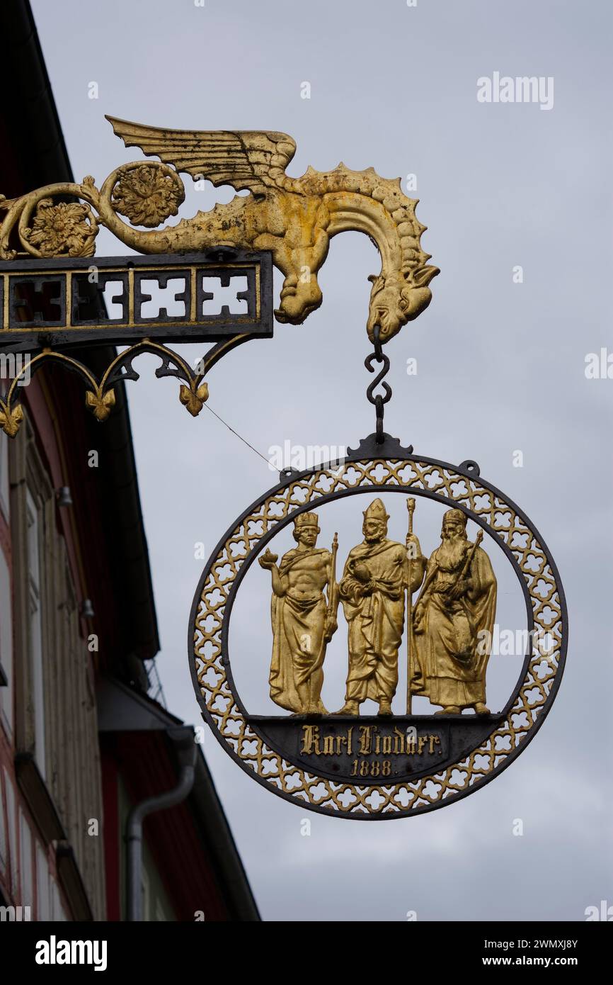 Nostalgic inn sign, nose sign, cantilever, inn sign, Three Kings, Bible ...