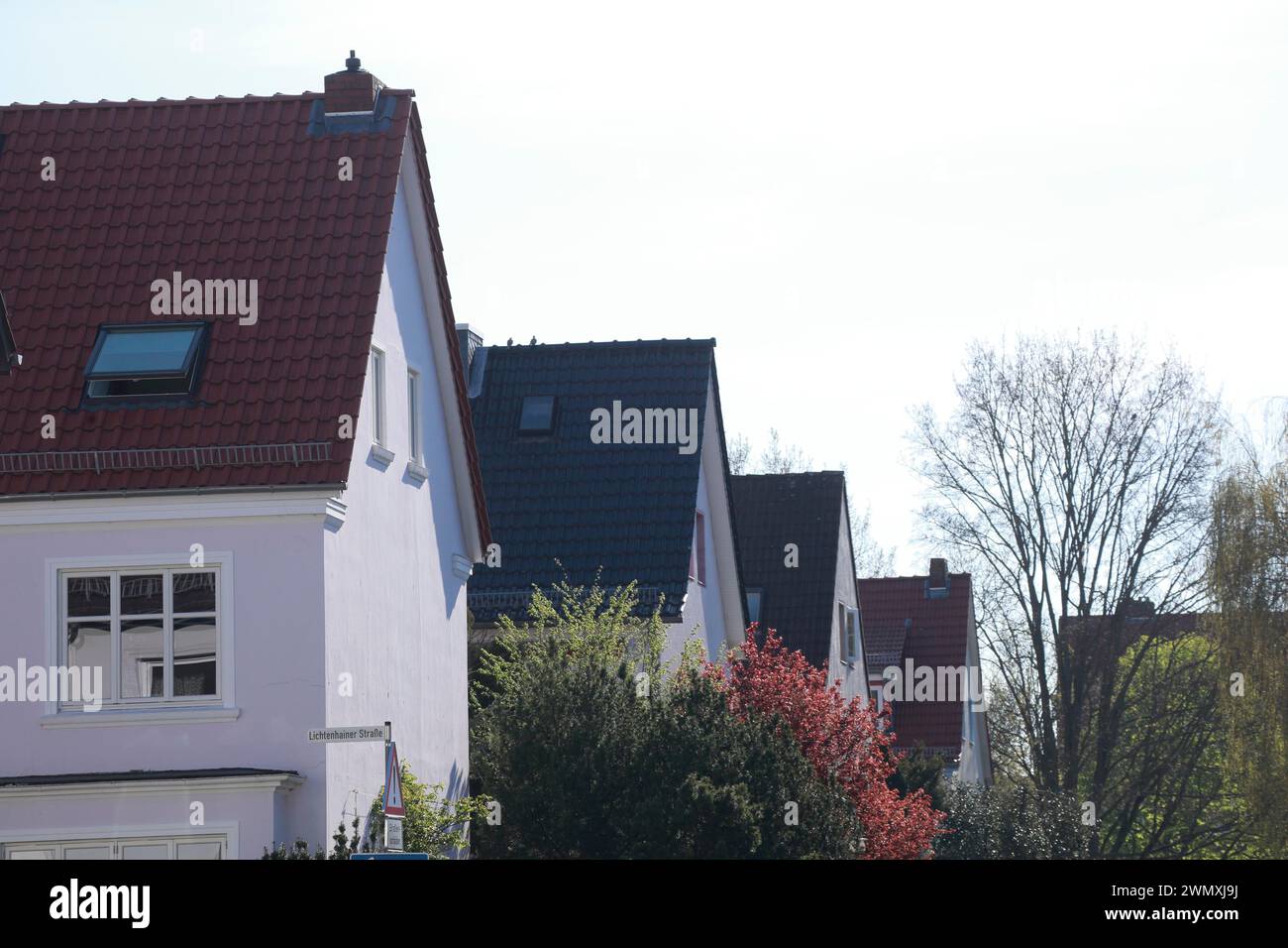 Monotonous residential buildings in spring, Bremen, Germany Stock Photo ...