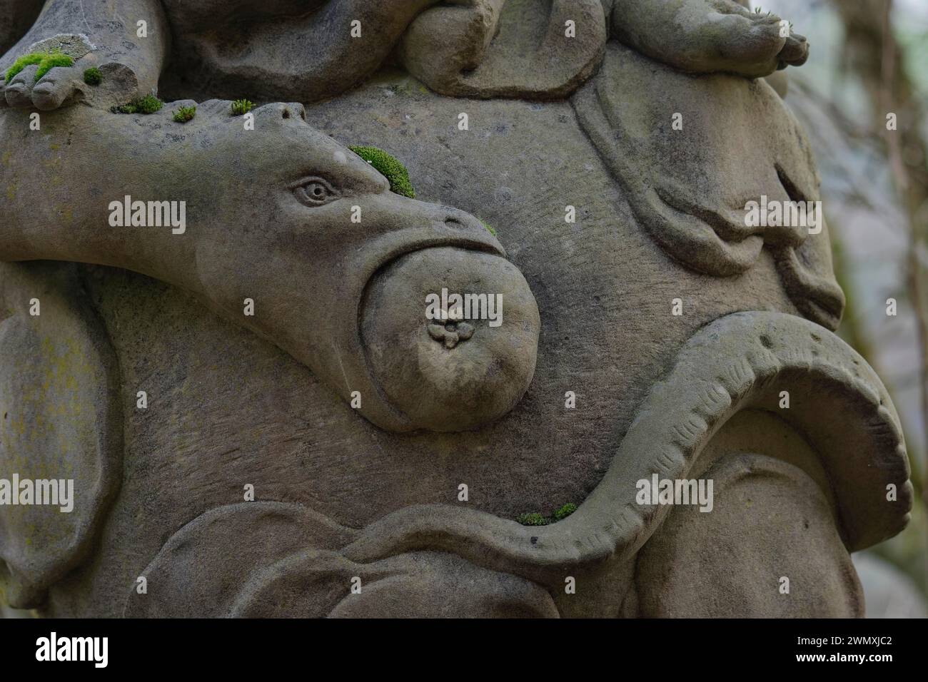 Biblical scene with the seductive serpent, Adam and Eve, Old Testament ...