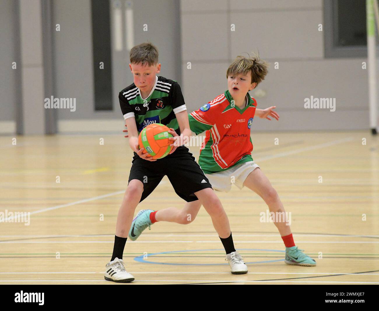 Primary school children take part in the Derry Schools Gaelic Football ...