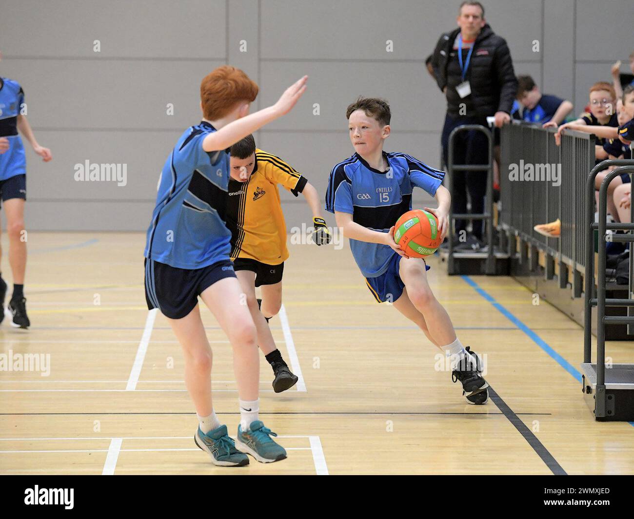 Primary school children take part in the Derry Schools Gaelic Football ...