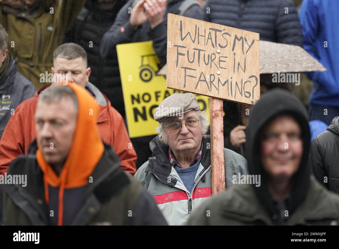 Farmers protest outside the Senedd in Cardiff over planned changes to ...