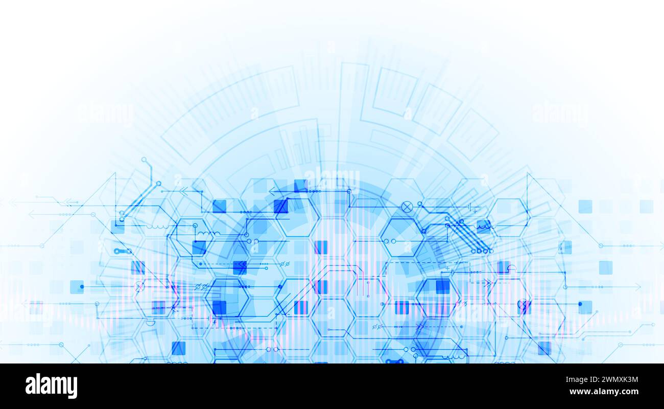Scientific and technological concept with the use of technical elements ...