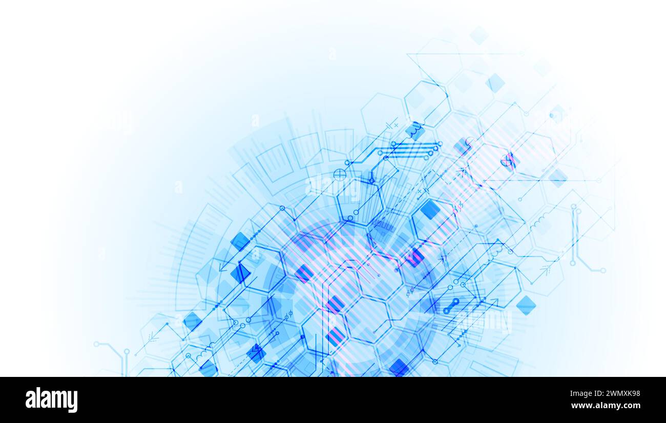 Scientific and technological concept with the use of technical elements ...