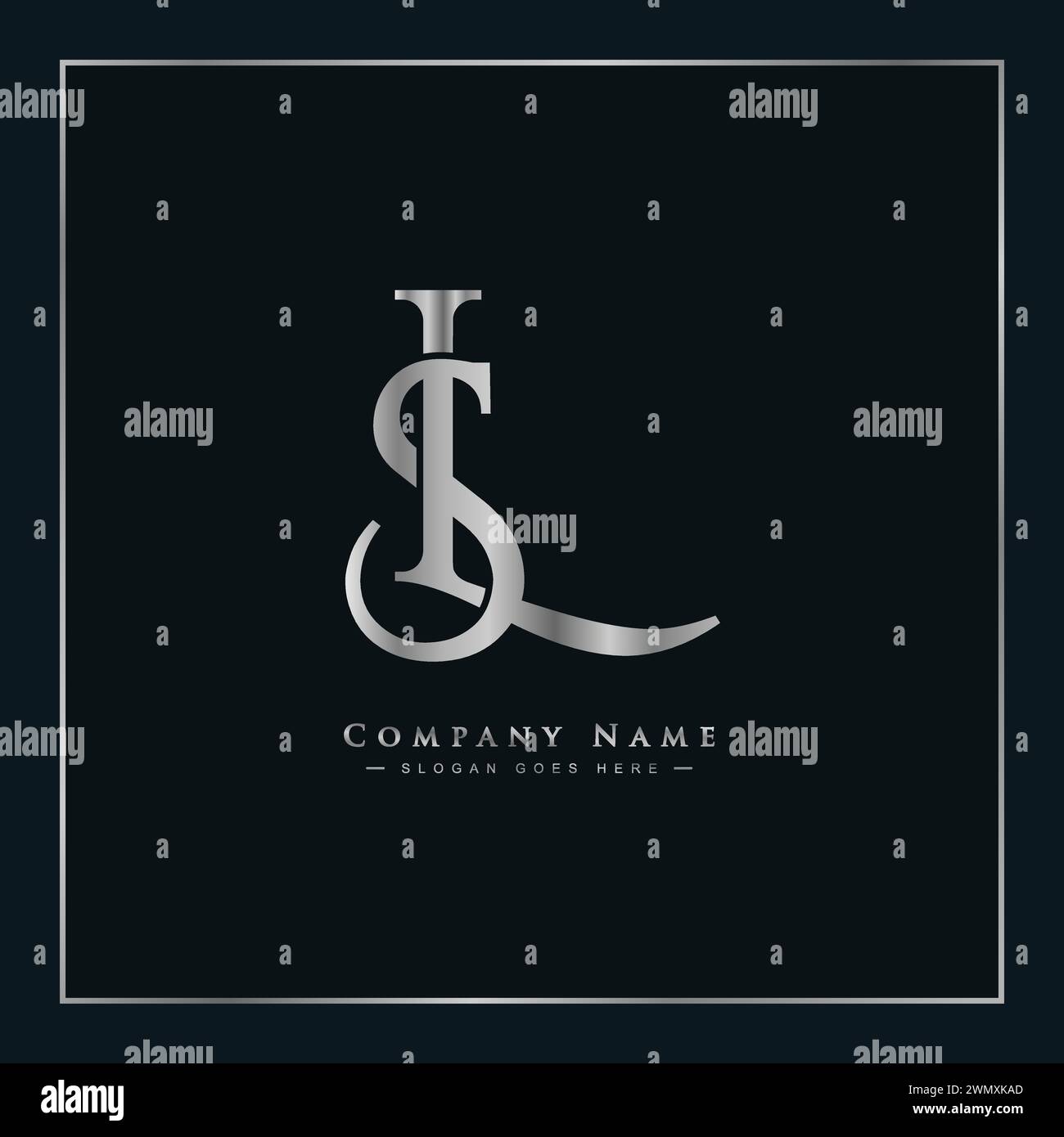 Vector Template for Initial Letter SL Logo - Elegant Monogram Logo for ...