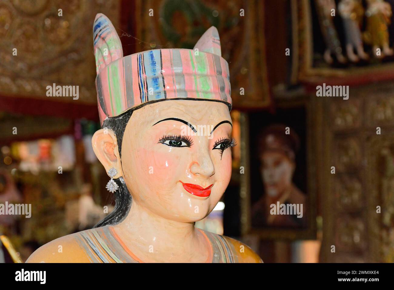 Dolls on display in a shop, Mandalay, Myanmar Stock Photo - Alamy