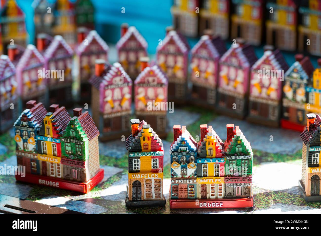 Flemish houses as souvenirs in miniature form, house, row of houses ...