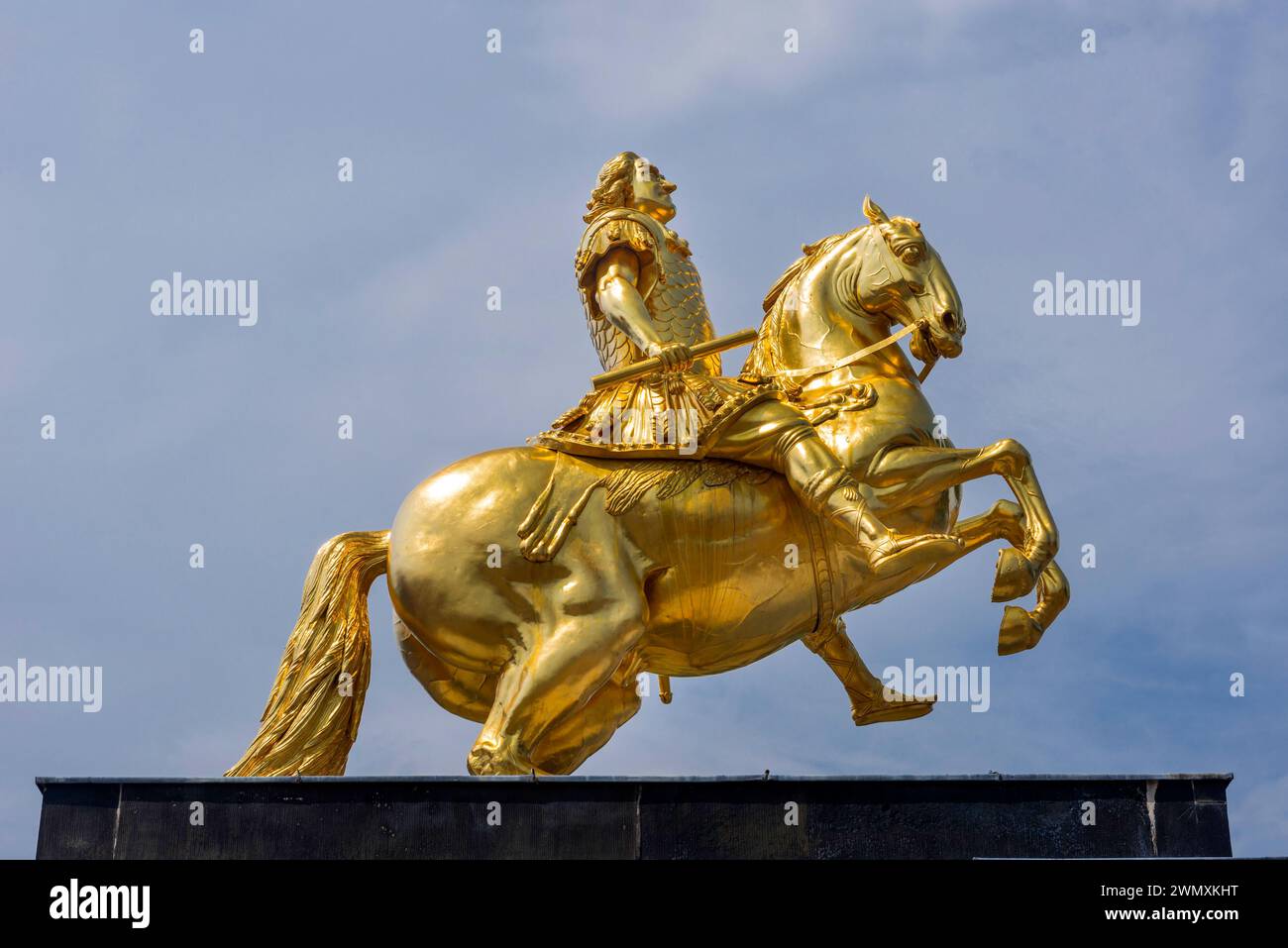 The Golden Horseman, monument, gilded, golden, equestrian statue ...
