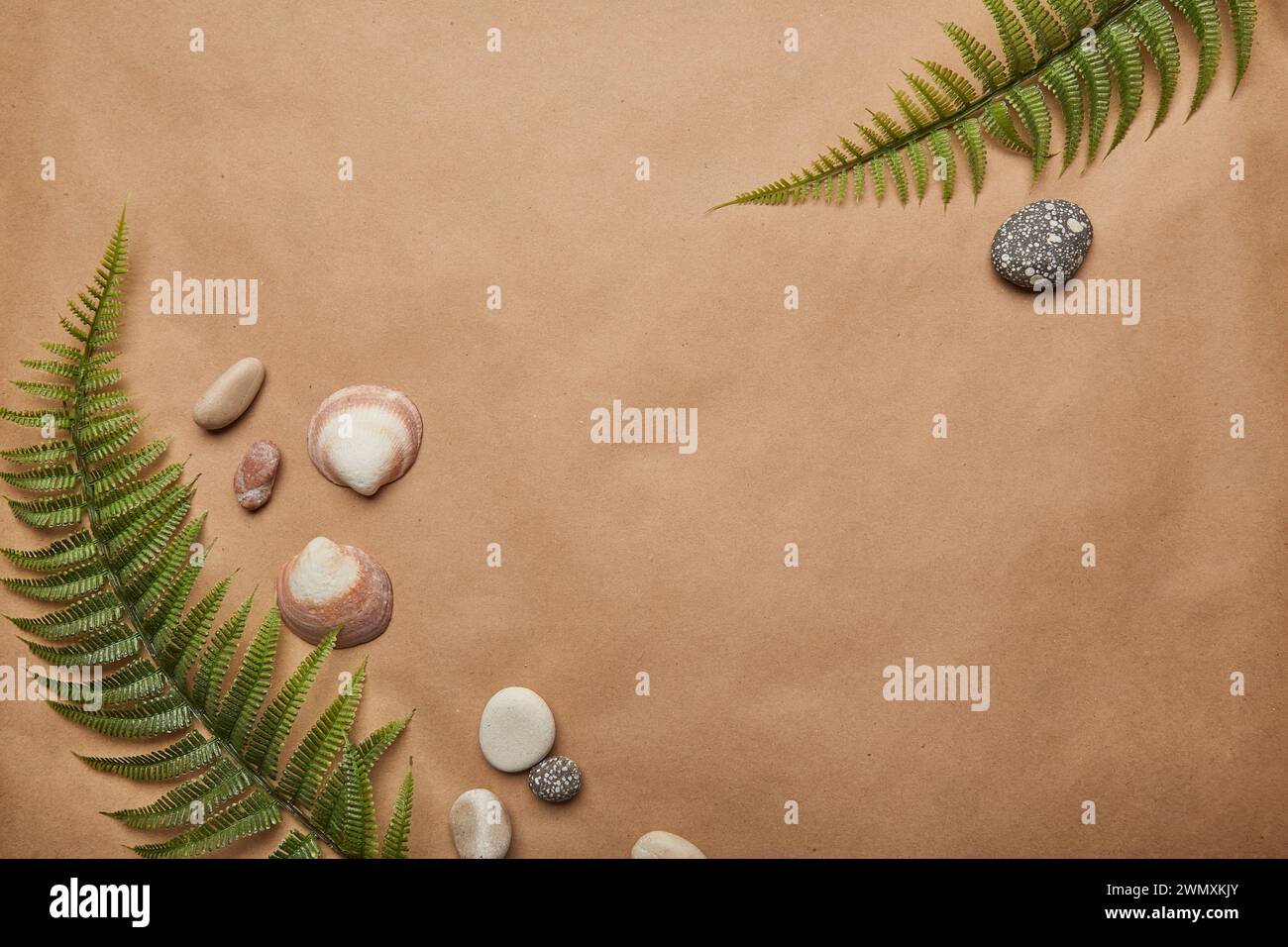 Earthy eco friendly summer vibes on a craft paper backdrop with eco ...