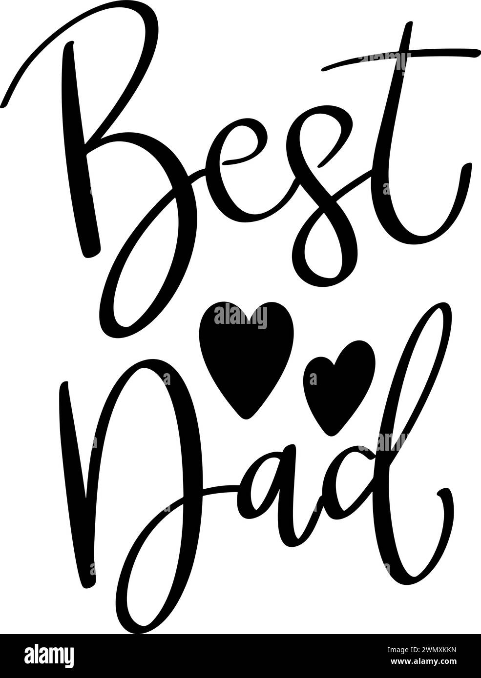 Best dad. Lettering phrase isolated on white background. Vector ...