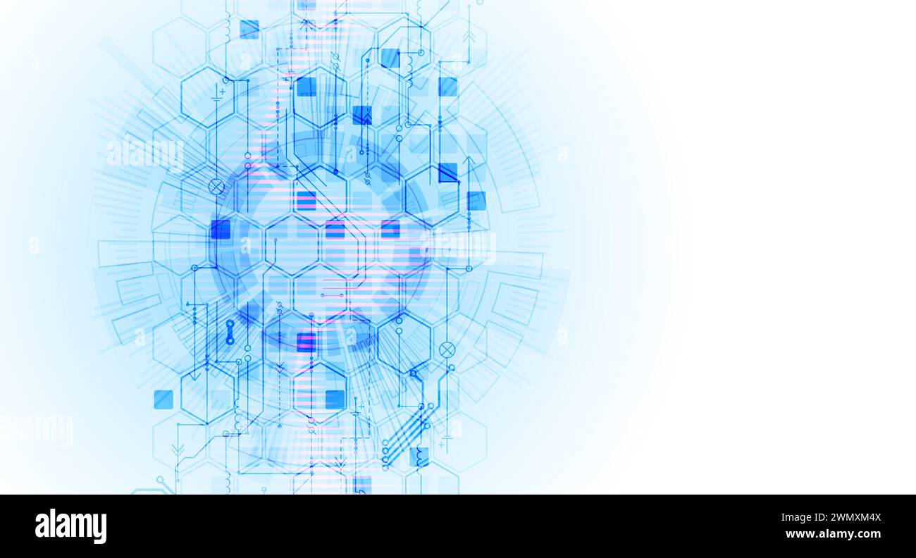 Scientific and technological concept with the use of technical elements ...