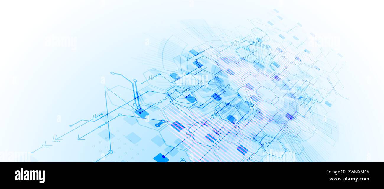 Scientific and technological concept with the use of technical elements ...