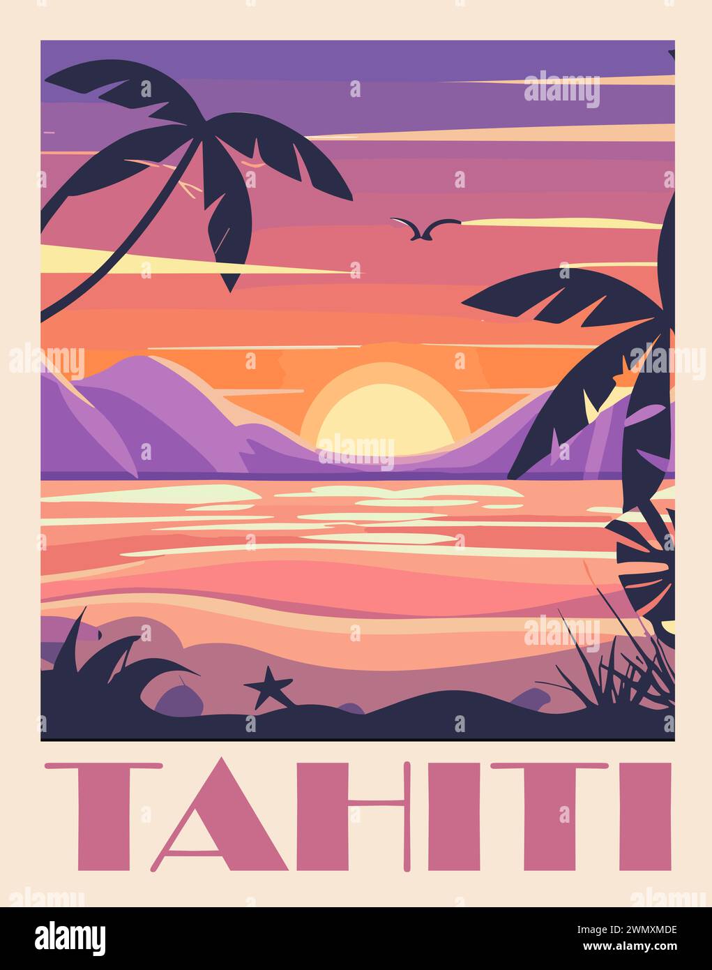 Hawaii travel poster vintage hi-res stock photography and images - Alamy