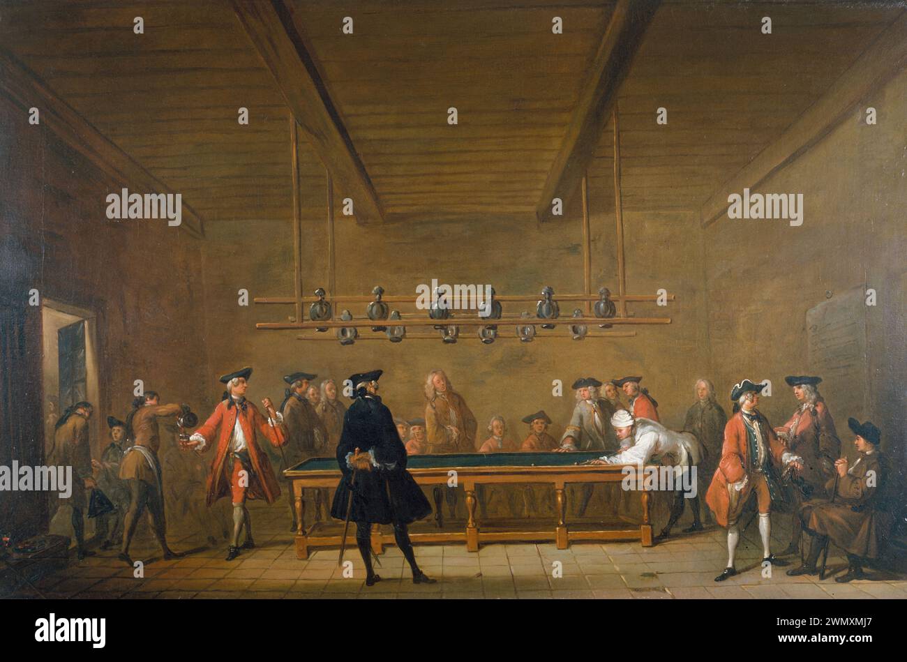 Jean Siméon Chardin (1699-1779). "La partie de billard". Huile sur ...