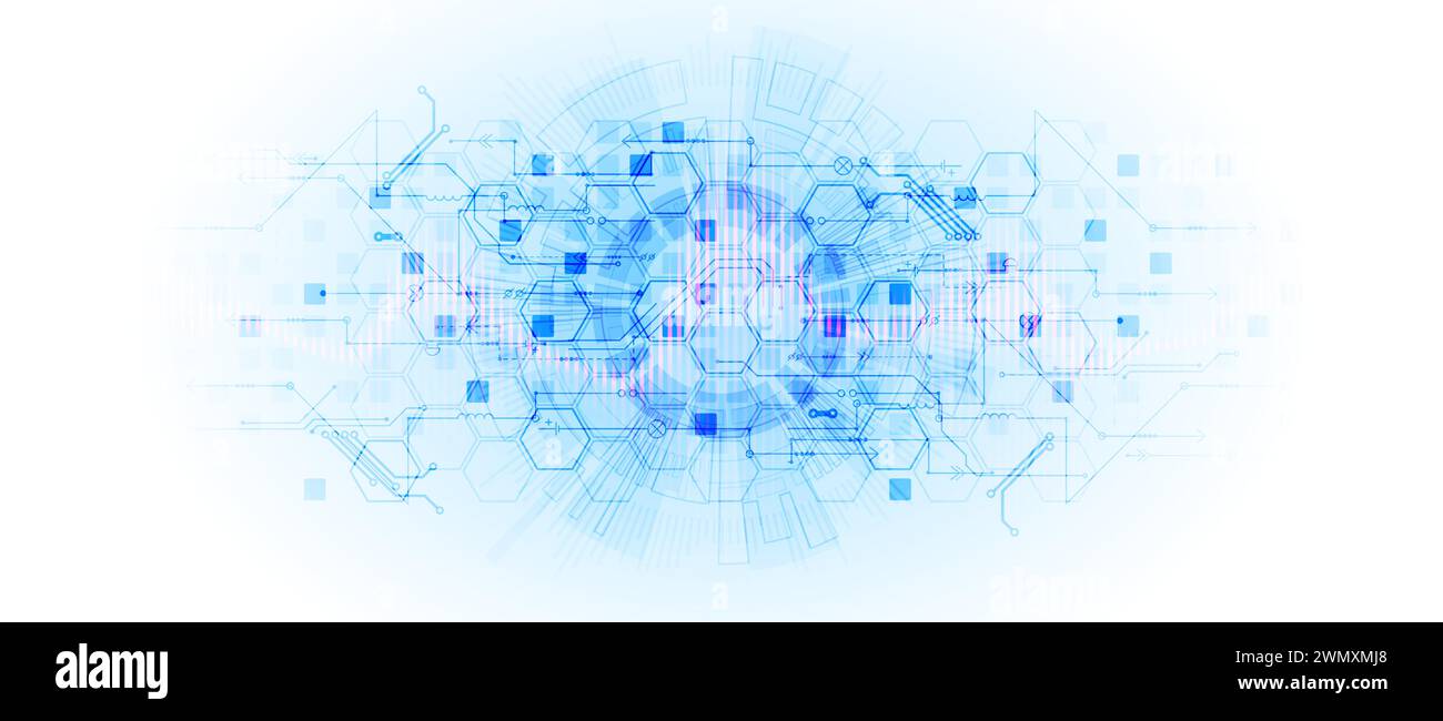 Scientific and technological concept with the use of technical elements ...