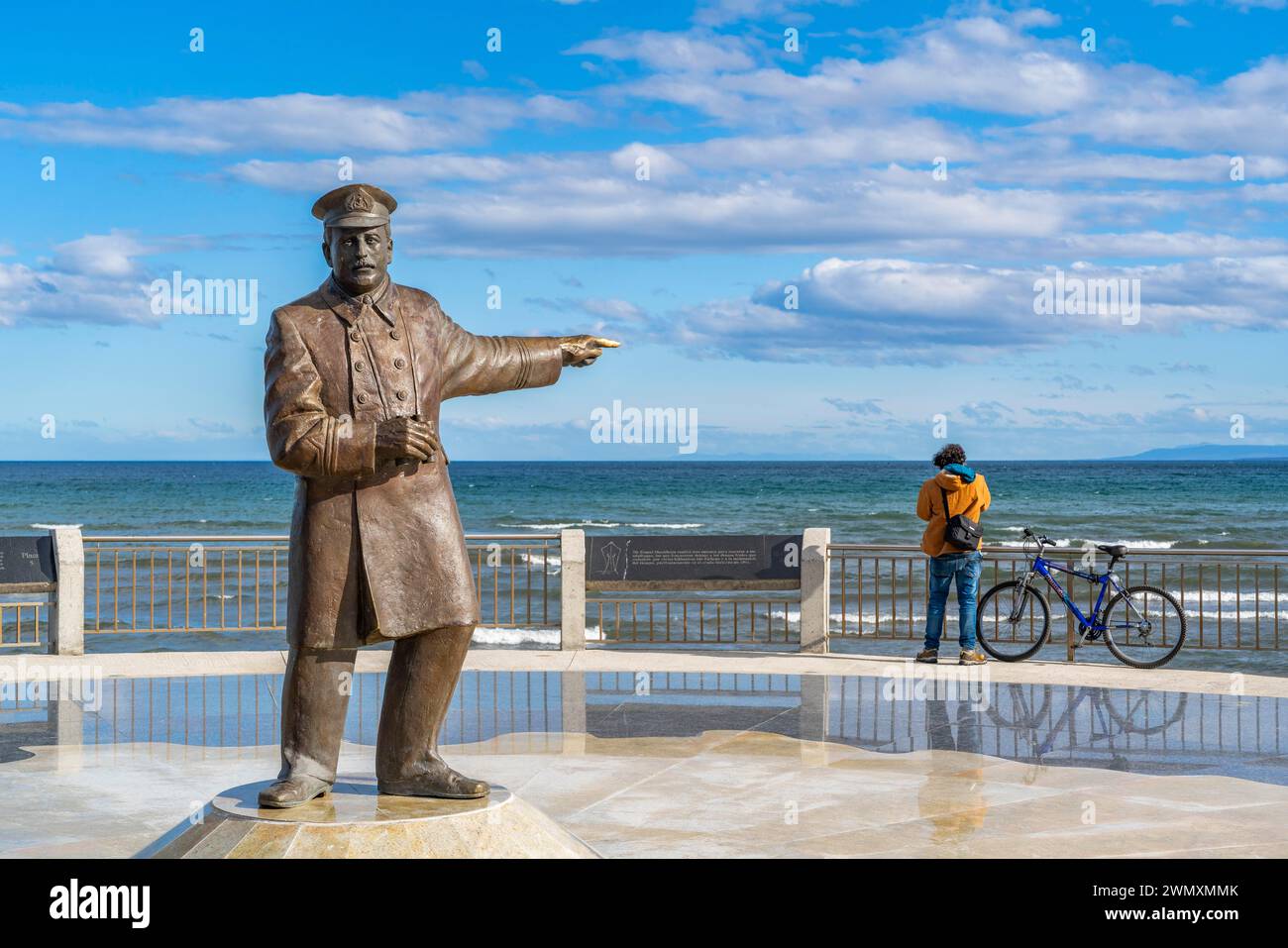 Monument to Captain Luis Pardo Villalon, saviour of the expedition of ...