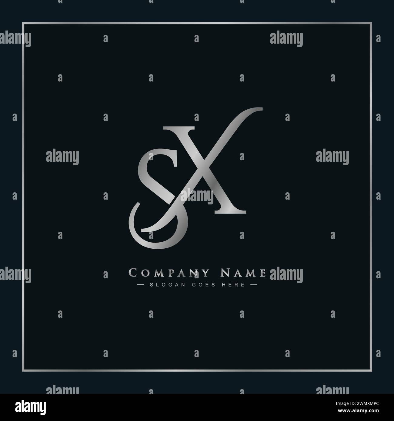 Creative Monogram for Initial Letter SX Logo - Minimal Vector Logo ...