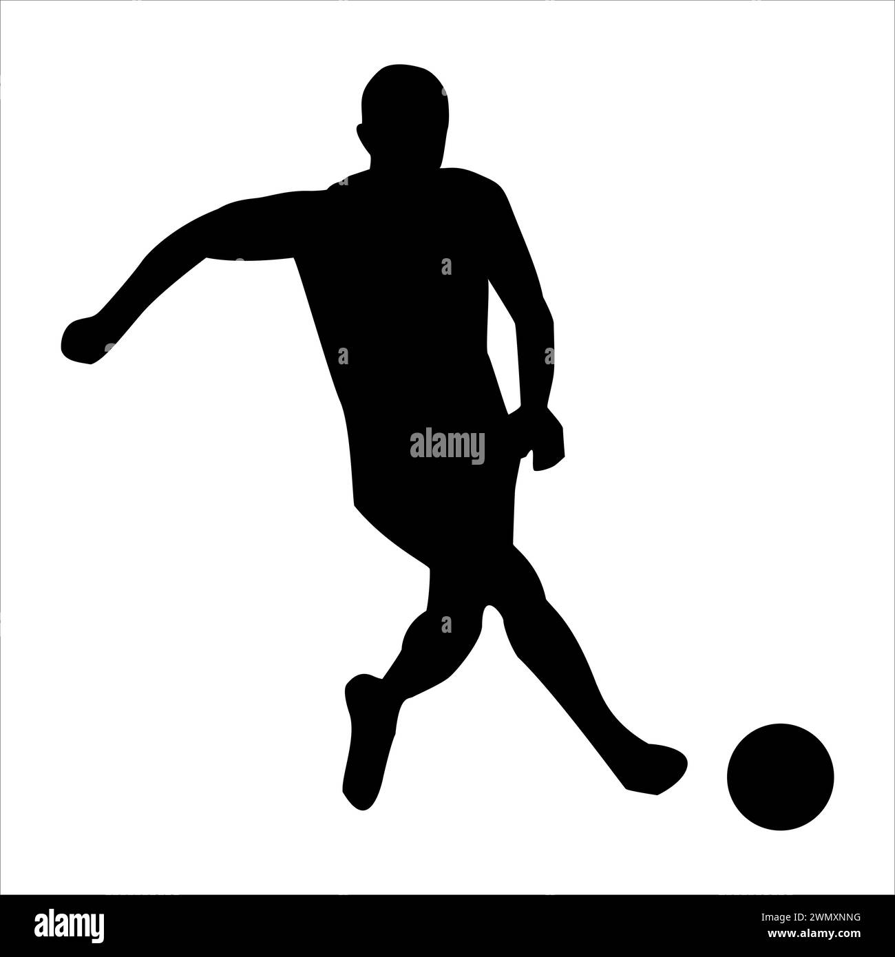 art illustration design concept of soccer player kick the ball Stock ...