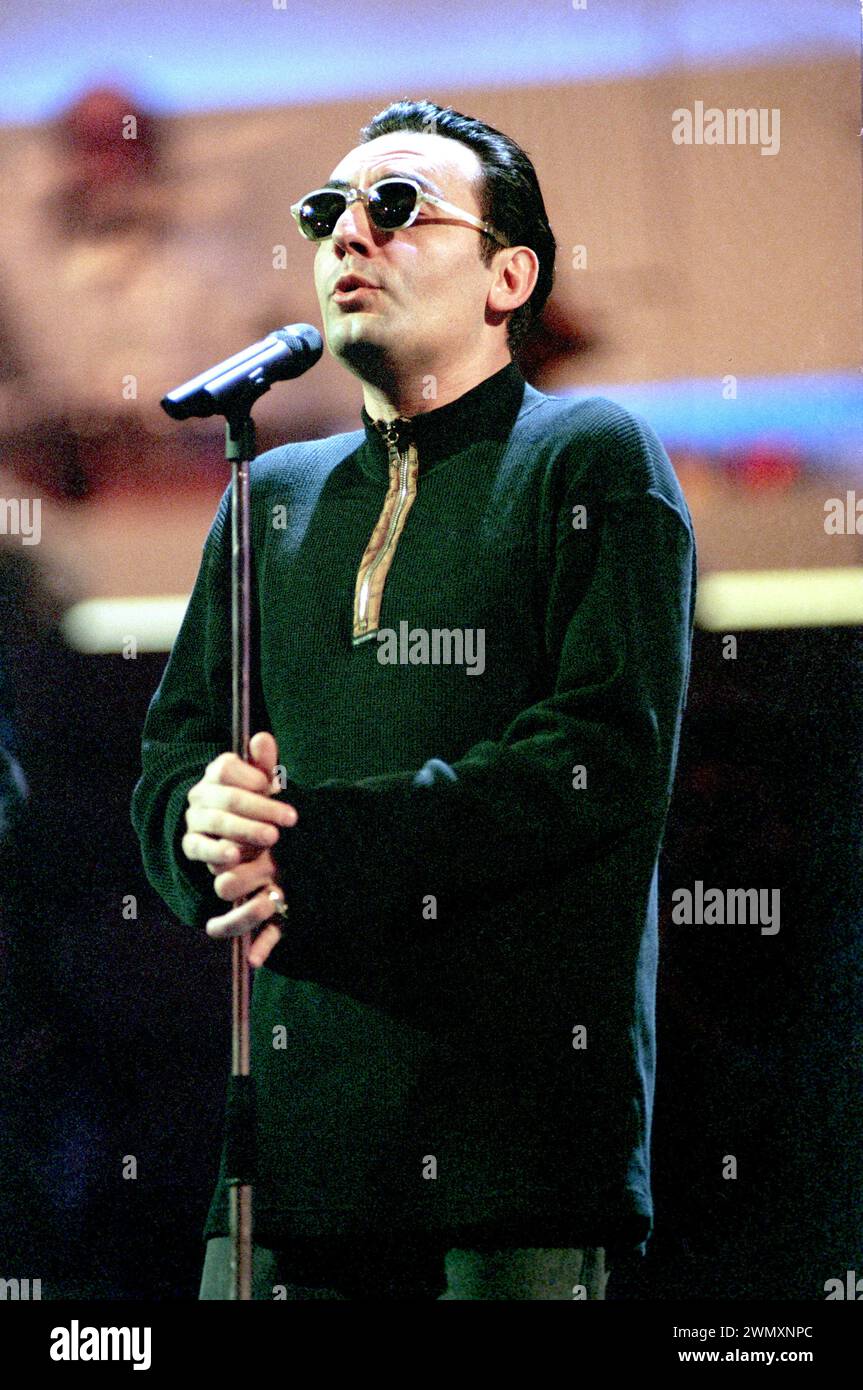 Sanremo Italy 22/02/1995: Pino Mango, Italian singer, during the ...