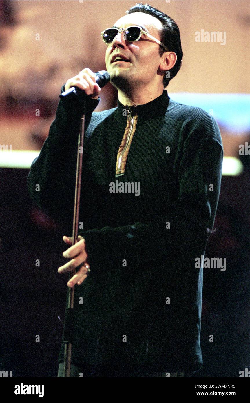 Sanremo Italy 22/02/1995: Pino Mango, Italian singer, during the ...