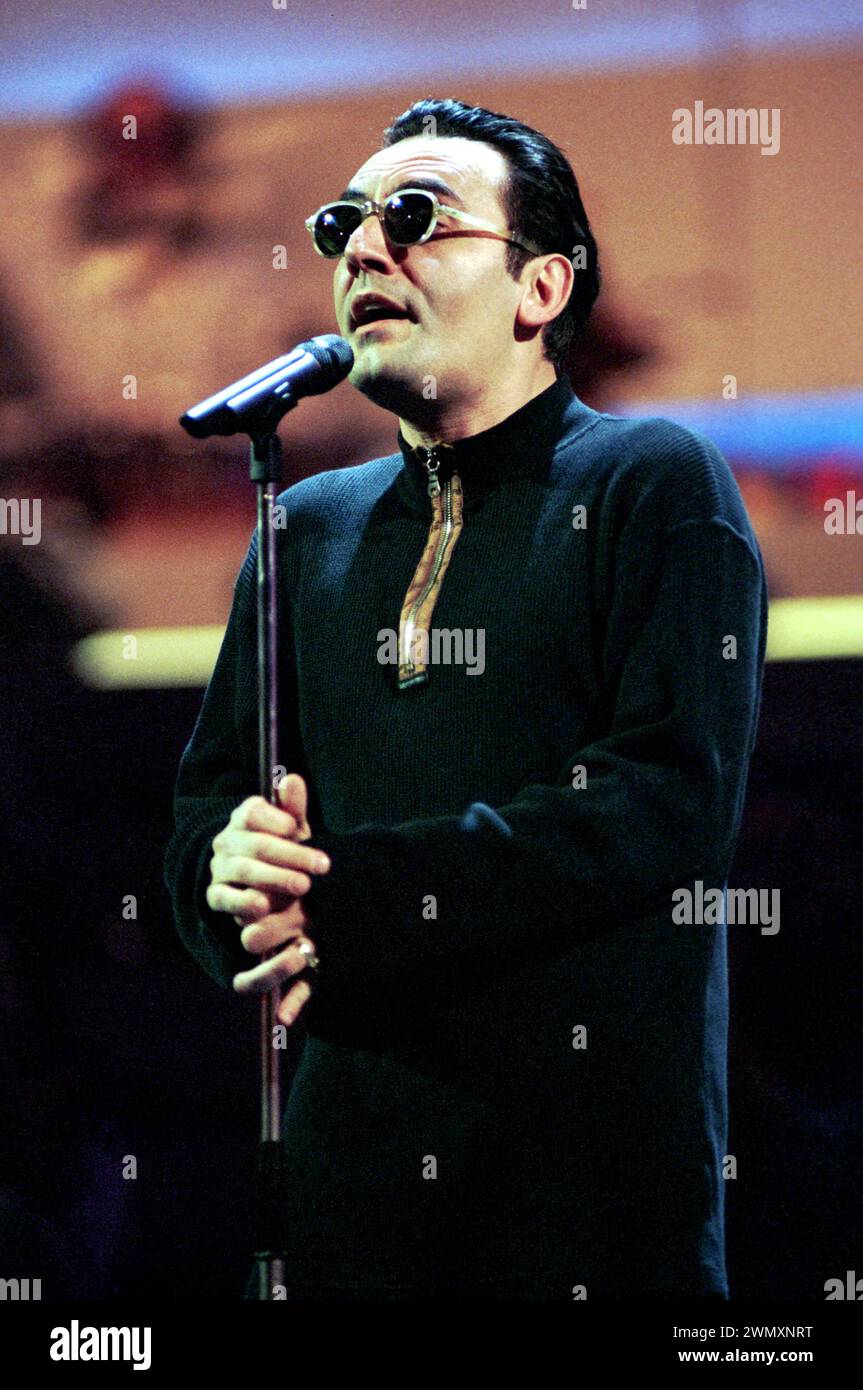 Sanremo Italy 22/02/1995: Pino Mango, Italian singer, during the ...