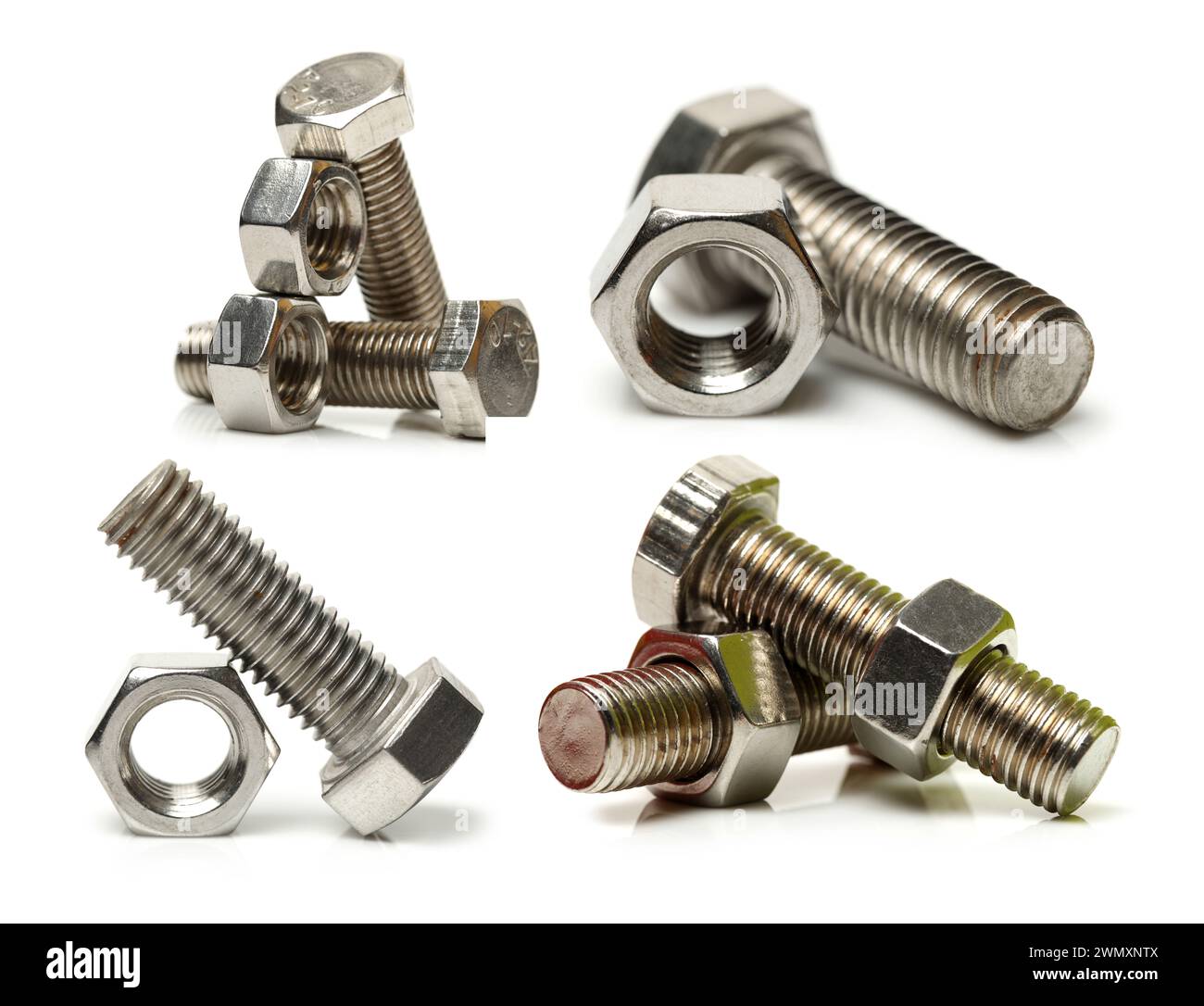 bolt and nut isolated on white background Stock Photo - Alamy