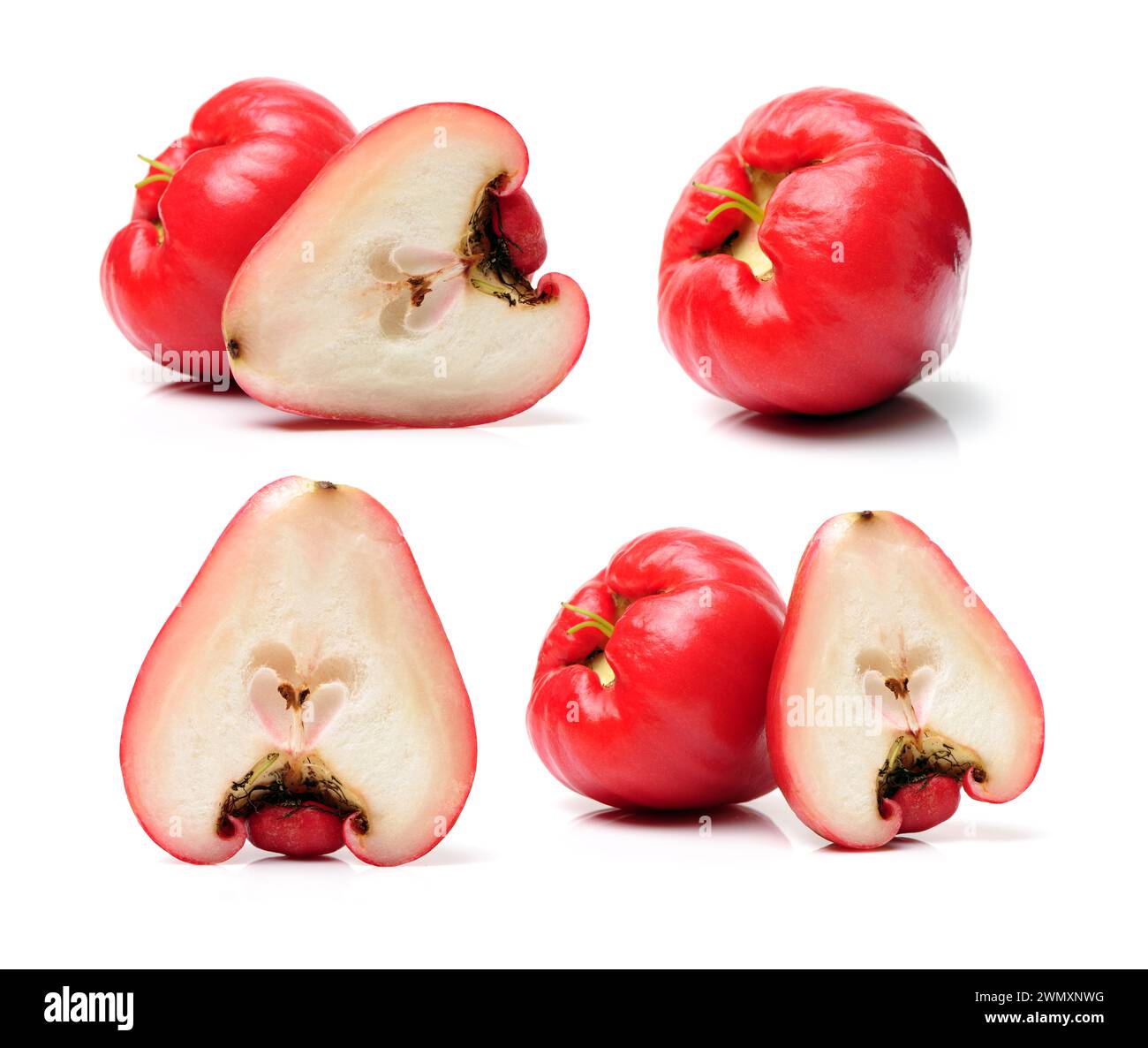 Rose apples or chomphu on white background Stock Photo - Alamy
