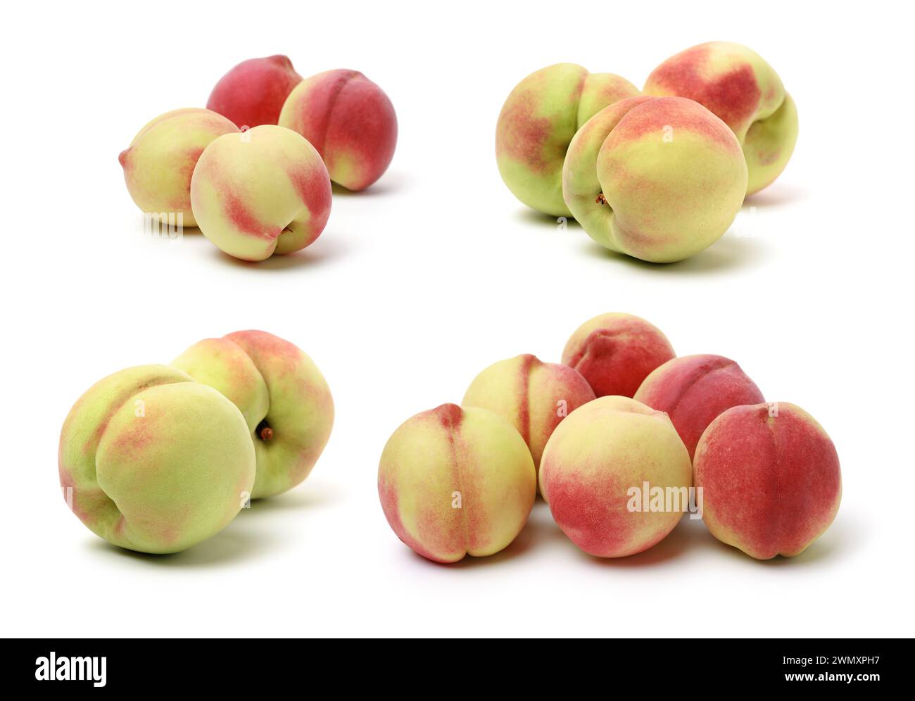 peaches on white background Stock Photo - Alamy