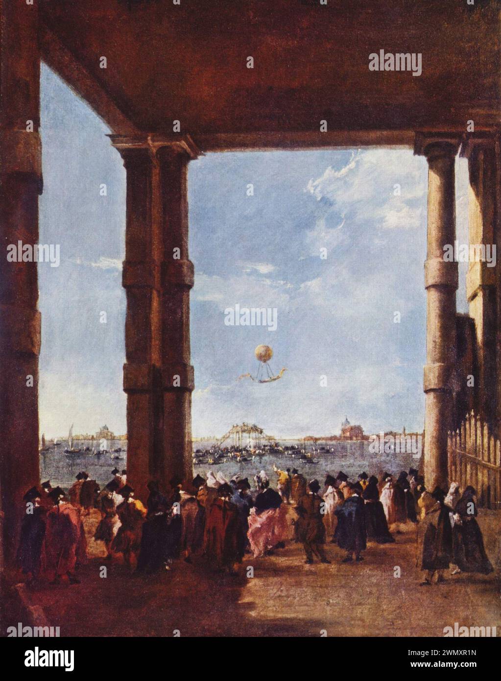 Francesco Guardi The Balloon Take off of Count Zambeccari Stock Photo ...