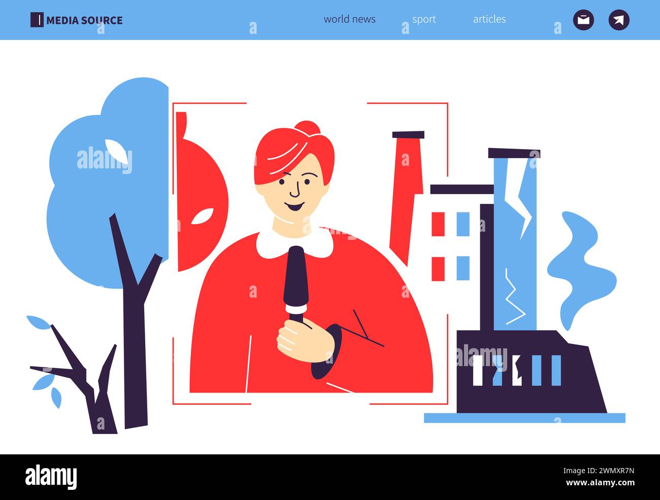 Embellish reality - colorful flat design style banner Stock Vector ...