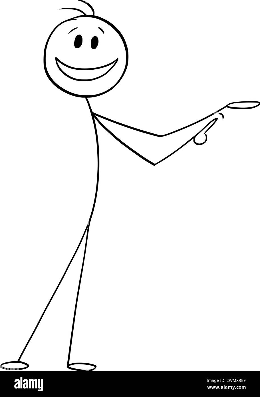 Person Or Businessman Showing Something Laid On His Hand Vector