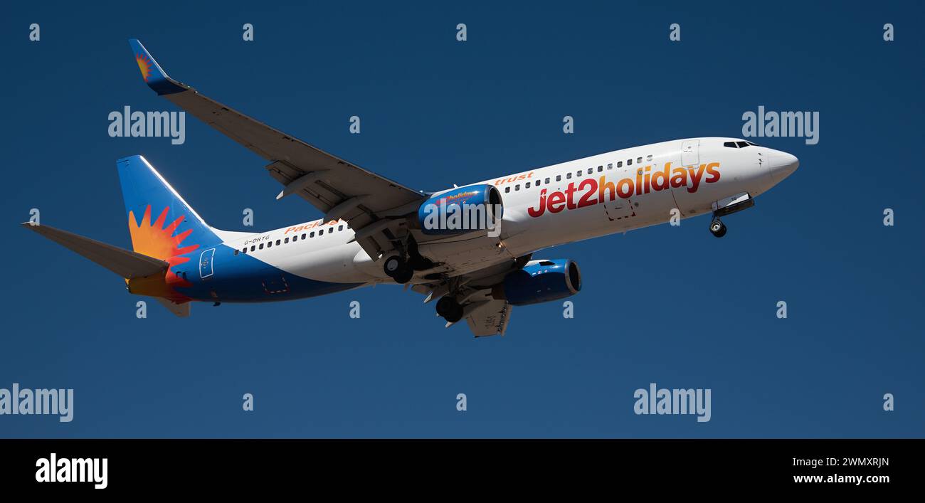 Tenerife, Spain February 21 st, 2024. Boeing 737-8BK Jet2 Airlines ...