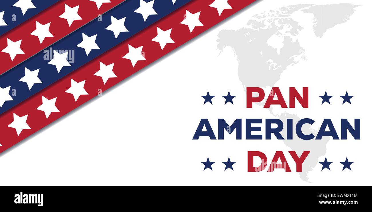 pan american day horizontal banner illustration vector Stock Vector ...