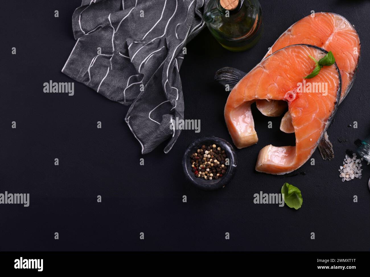 fresh raw red fish salmon trout for healthy eating Stock Photo - Alamy