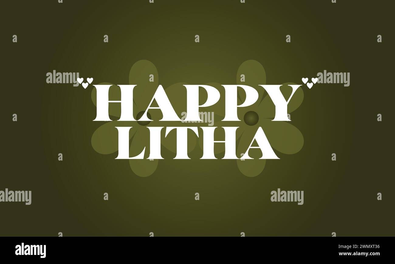 Happy Litha Stylish Text illustration Design Stock Vector Image & Art ...