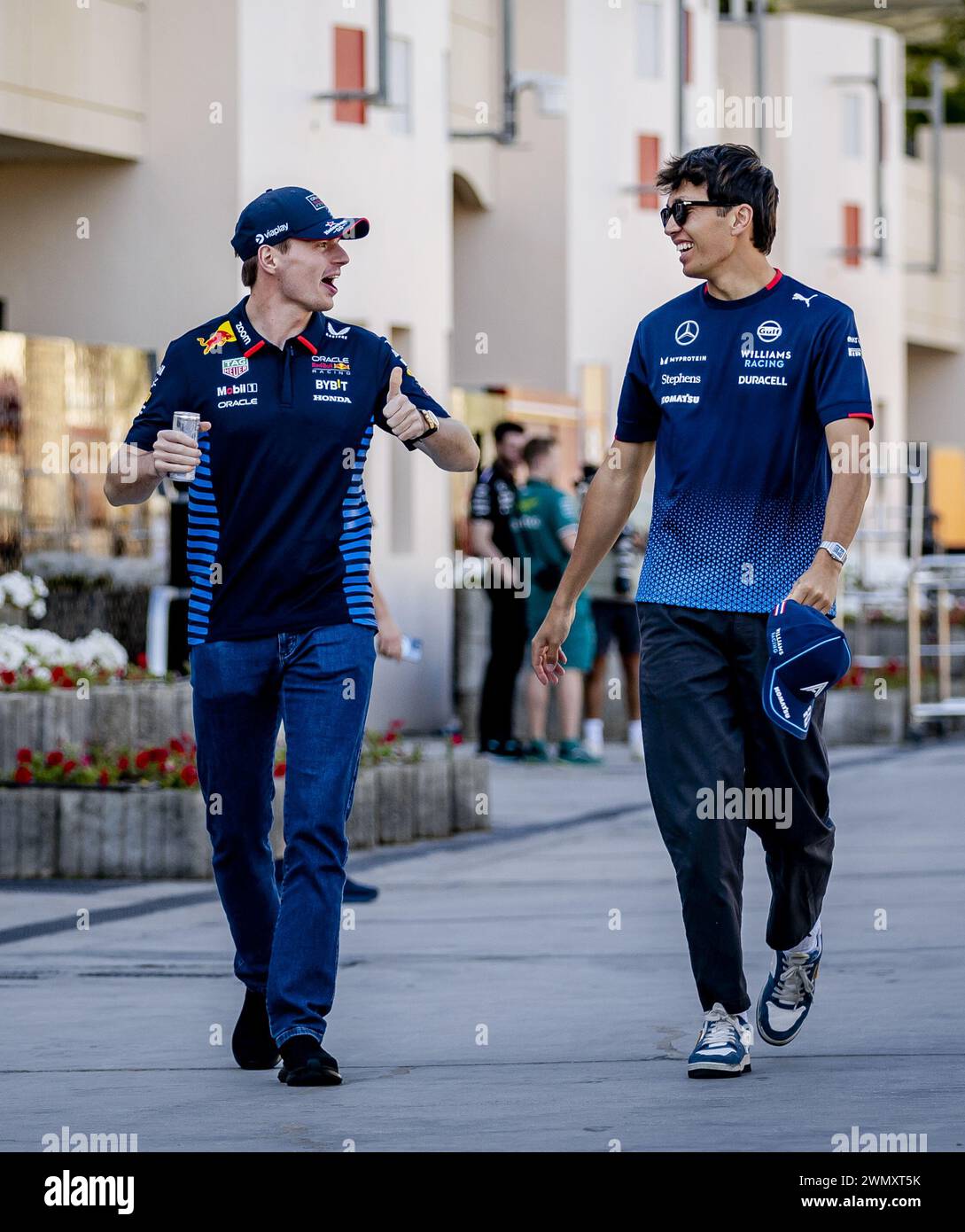 BAHRAIN - Max Verstappen (Red Bull Racing) and Alexander Albon ...