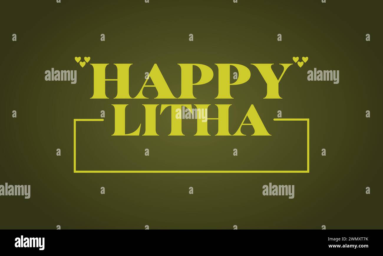 Happy Litha Stylish Text illustration Design Stock Vector Image & Art ...