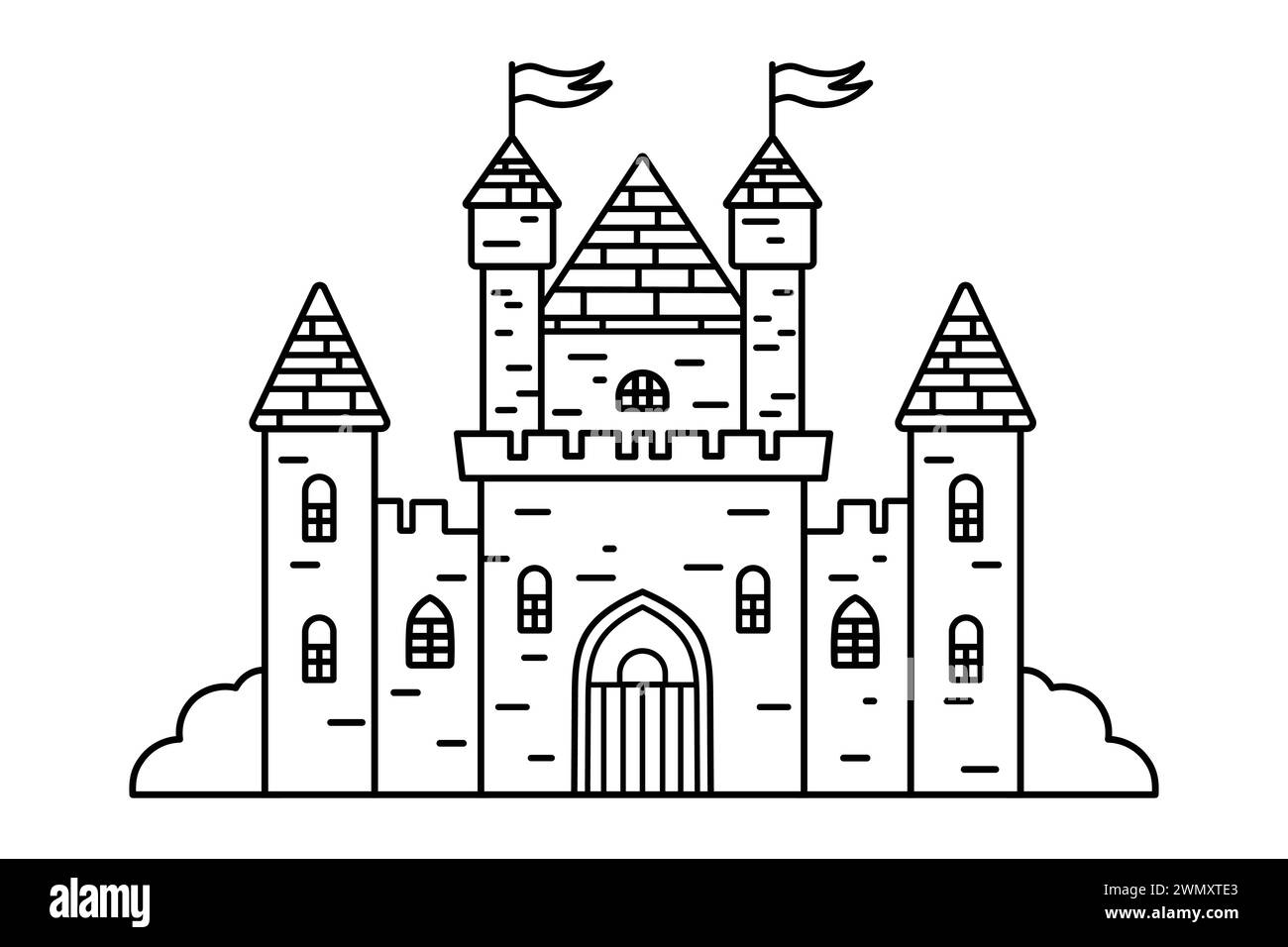 Black castle design Cut Out Stock Images & Pictures - Alamy
