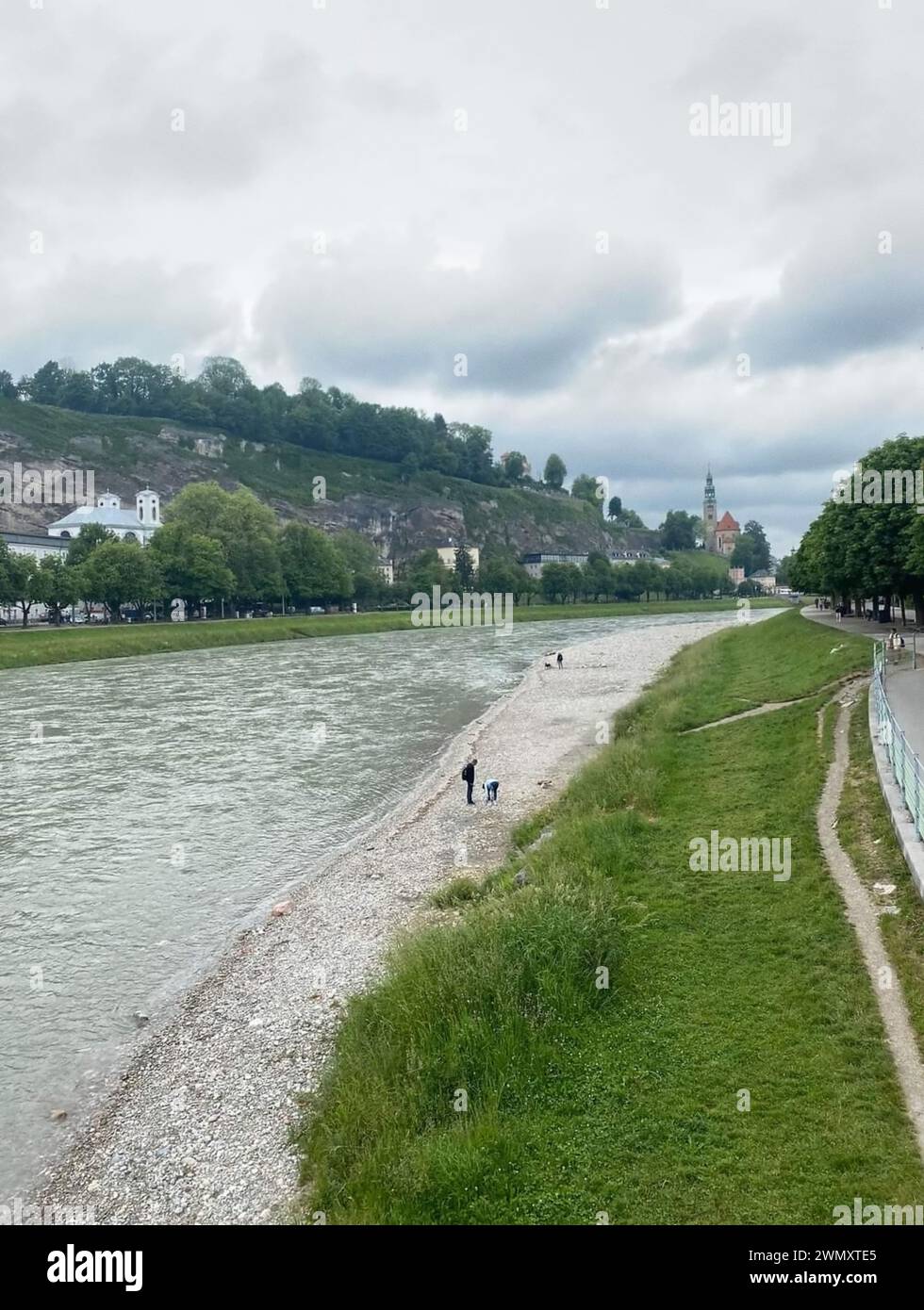 river across Salzburg austria Stock Photo - Alamy
