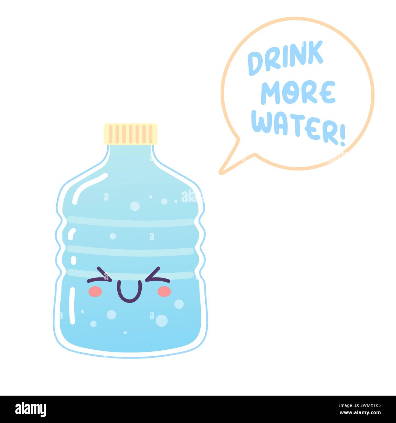 Drink more water bottle, water tank, characters vector Stock Vector ...