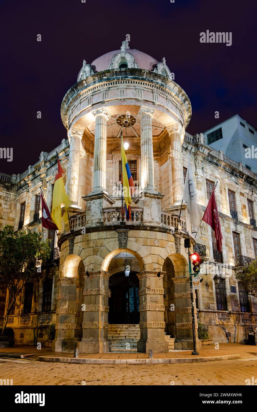 Cuenca, Ecuador - April 01, 2023: Cuenca city Hall is a three storeys ...