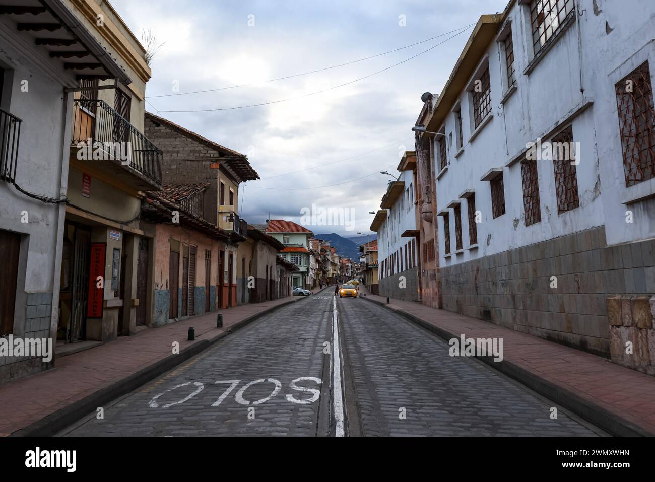 Cuenca, Ecuador - April 01, 2023: Cuenca city street life on the Gran ...