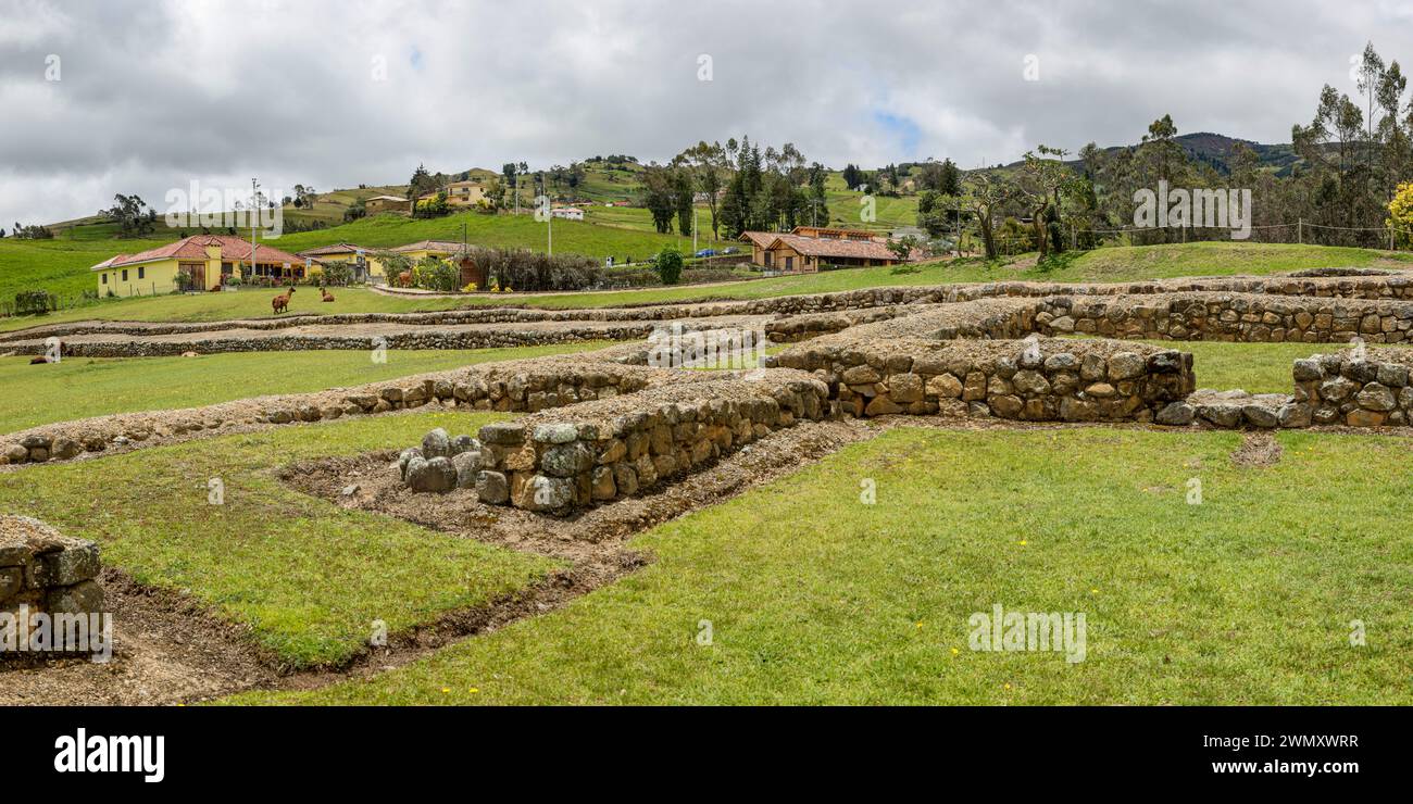 Panorama of the Temple of the Sun in Ingapirca the most important Inca ...
